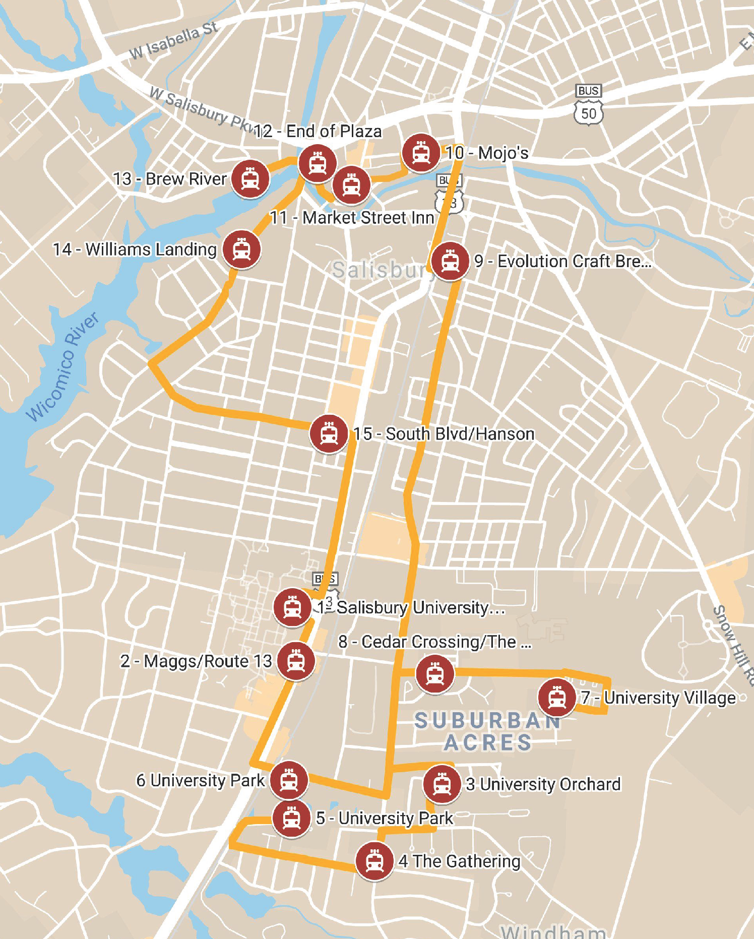 Salisbury College Map